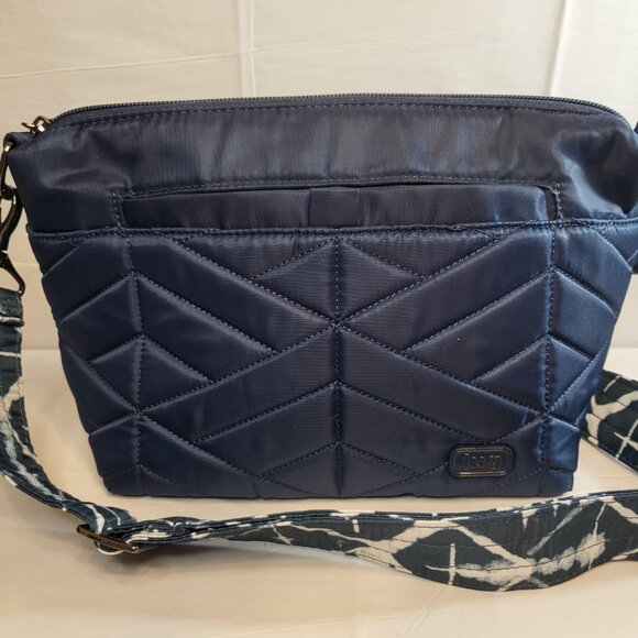 lug | Bags | Lug Flare Crossbody Purse Navy Blue With Diamond Pattern ...